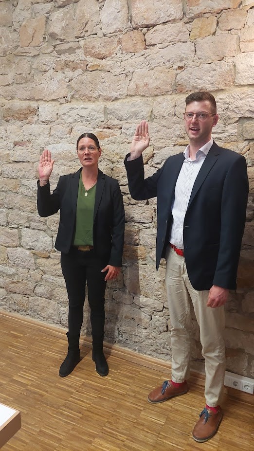 Vereidigung von Melanie Heyl und Samuel Herrmann als neue ...